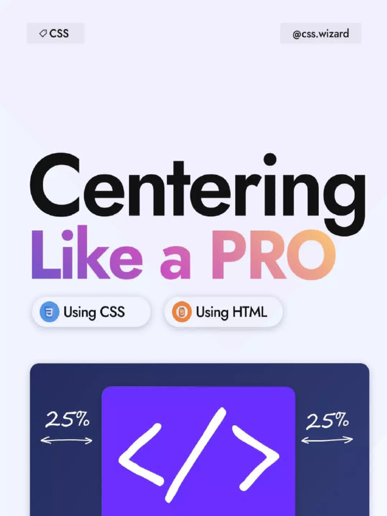 Centering Like A Pro in CSS 1705697599 | PDF