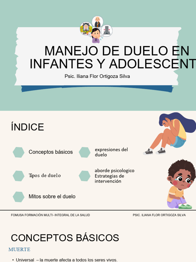 Manejo de duelo en infantiles y adolescentes | PDF | Familia ...