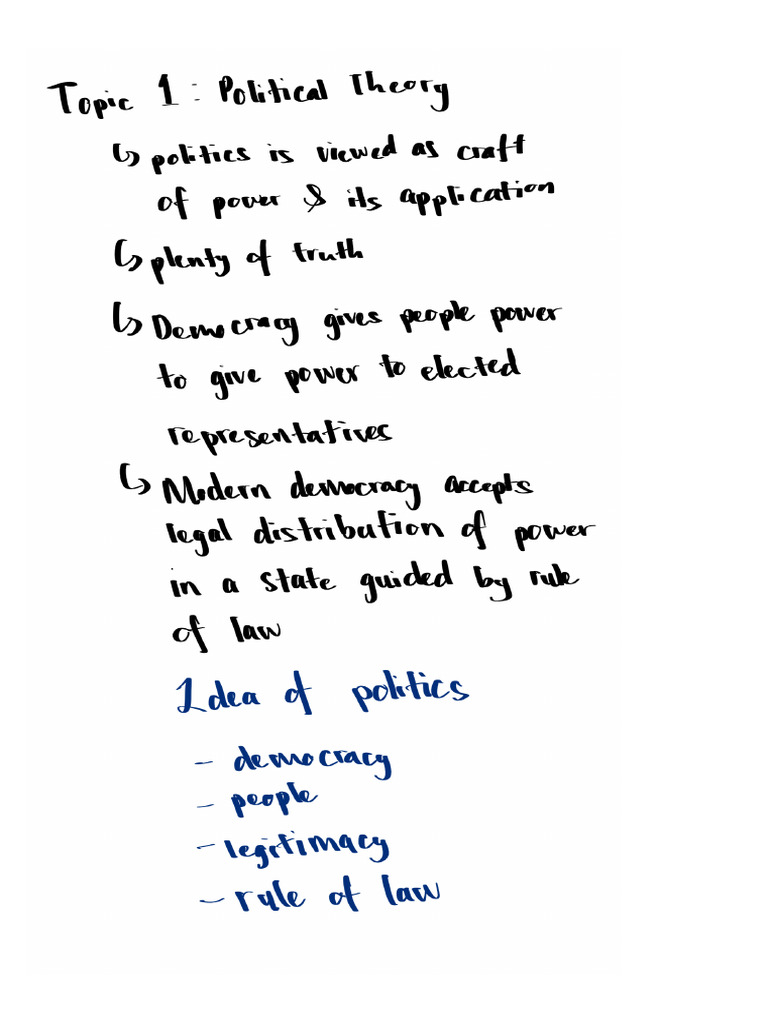 Summary of Political Theory | PDF