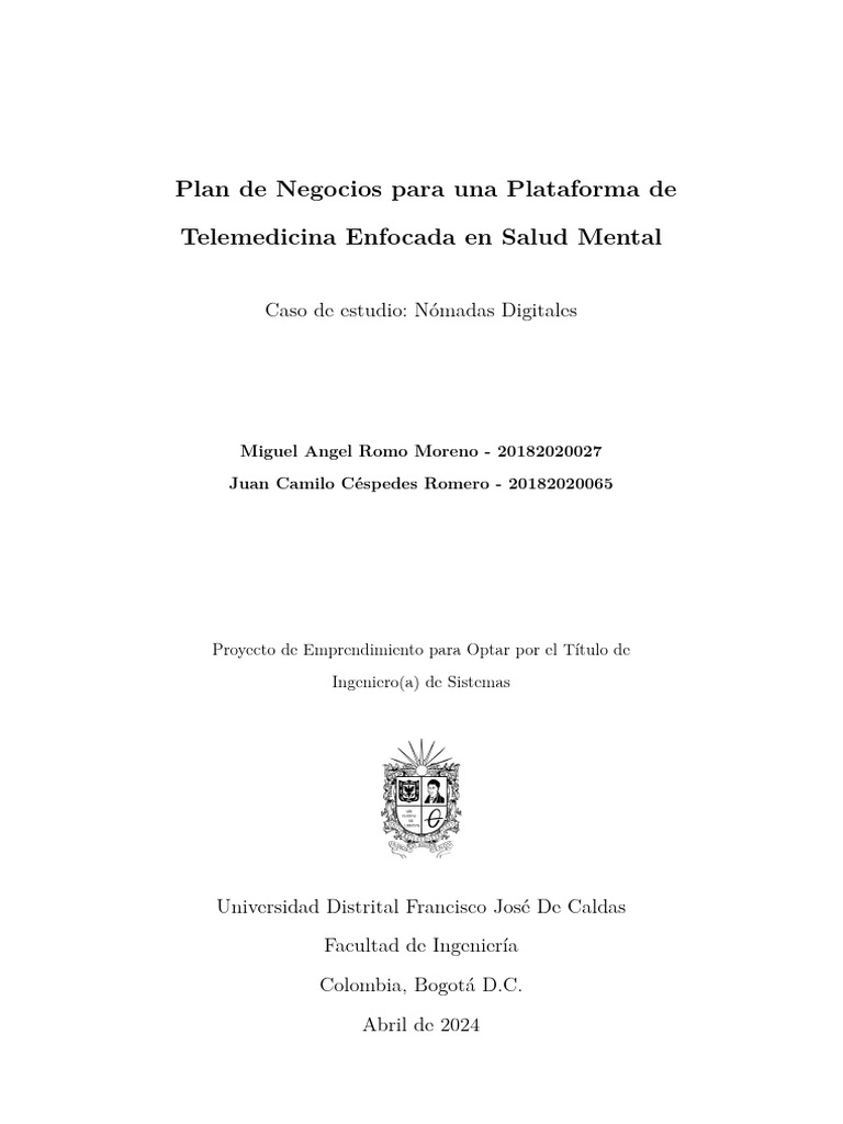 Anteproyecto - Plataforma - de - Telemedicina - Basada - en - Salud ...