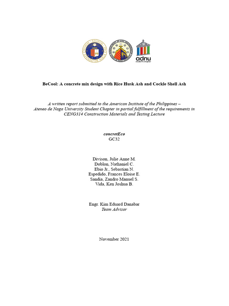 Green Concrete with Cockle Shell Ash | PDF | Concrete | Cement