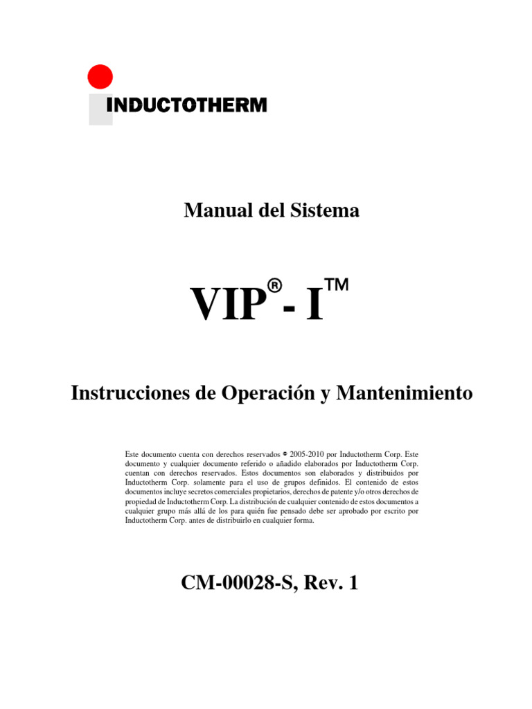 CM-00028 Manual del sistema VIP I (COMPLETO pdf) 9-27-10 | PDF | Red ...