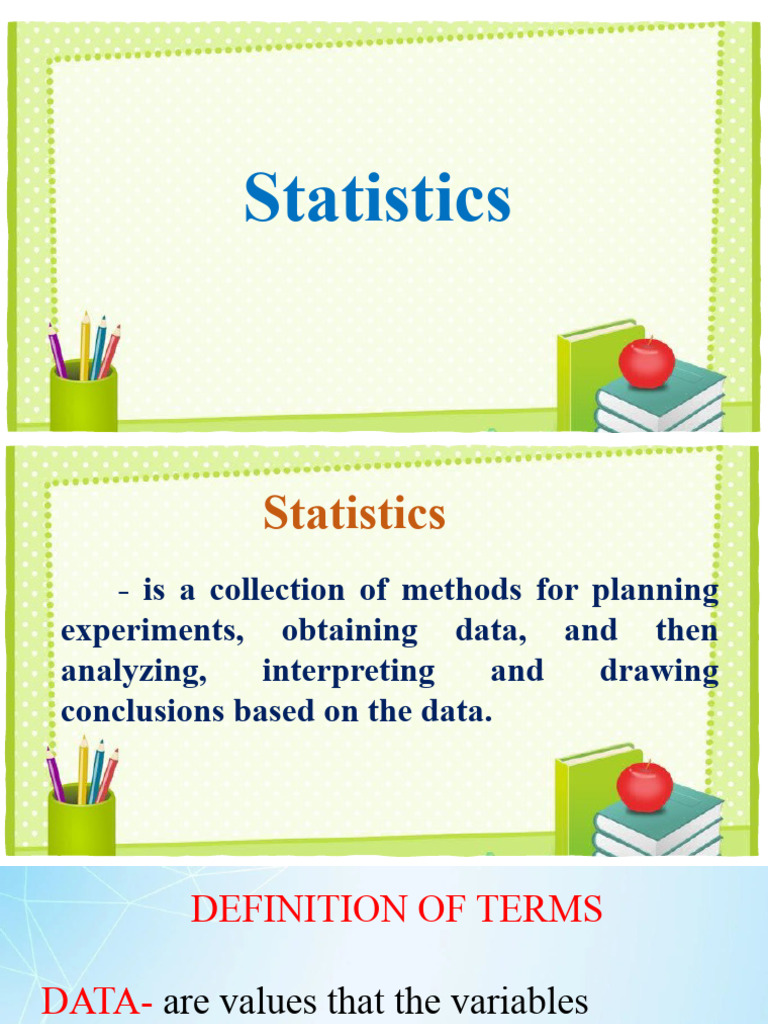 Statistics Lesson 1 | PDF | Statistics | Probability Distribution