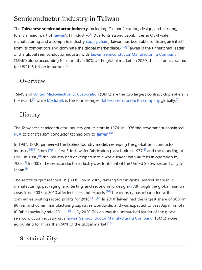 Taiwan's Semiconductor Industry Overview | PDF | Semiconductor Device ...