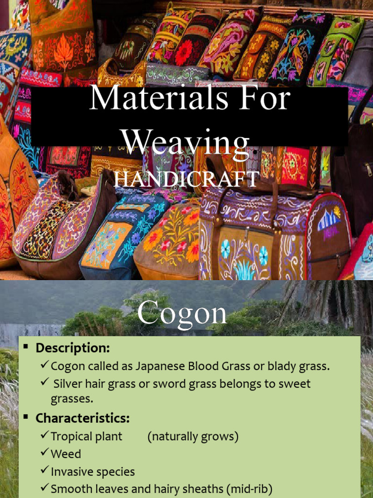 Essential Weaving Materials Guide | PDF | Plants | Botany