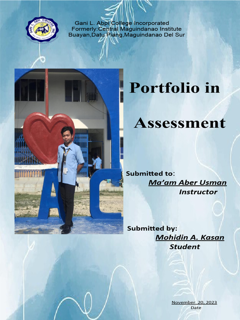 Portfolio in Assessment Learning | PDF | Teachers | Cognition