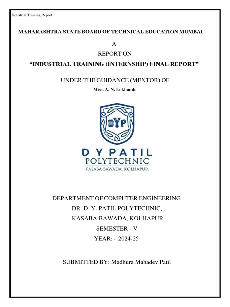 Final Report Of Itr Pdf Software Engineering Computing
