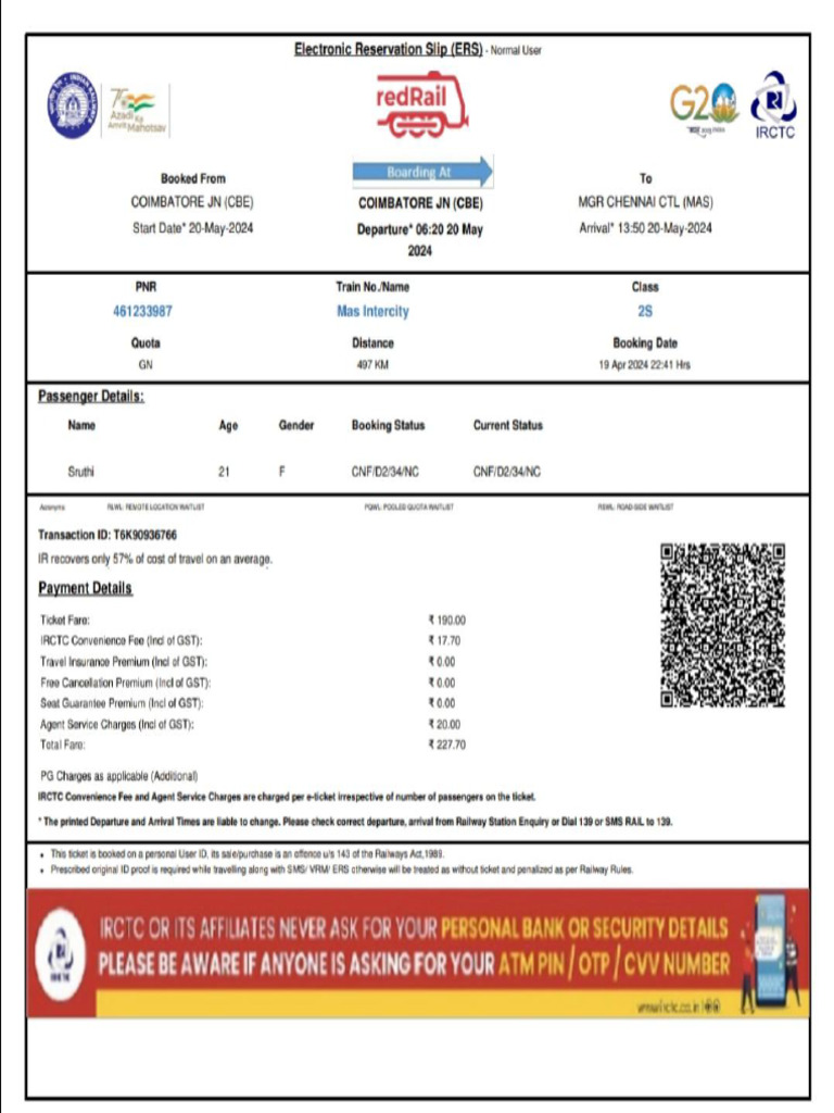 Reservation Ticket | PDF