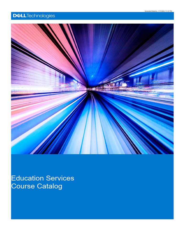 Dell Technologies Education Course Catalog | PDF | Backup | Software As A Service