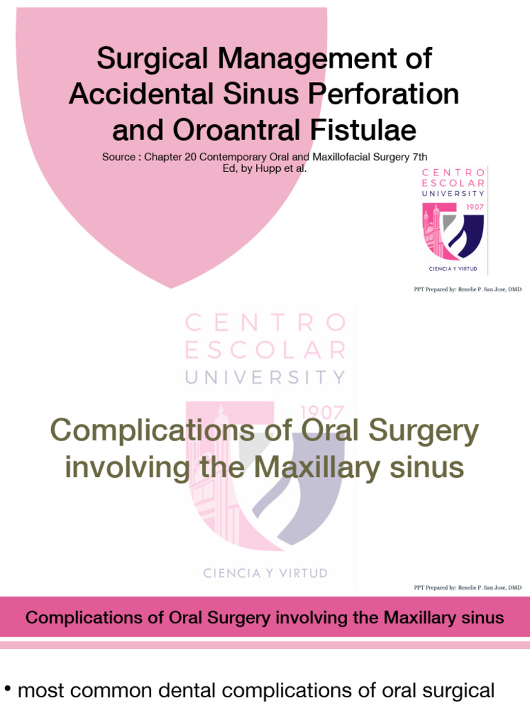 M4 L3 - Surgical Management of Accidental Sinus Perforation and ...