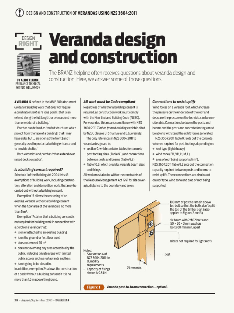 Veranda Design and Construction Guide | PDF | Beam (Structure ...