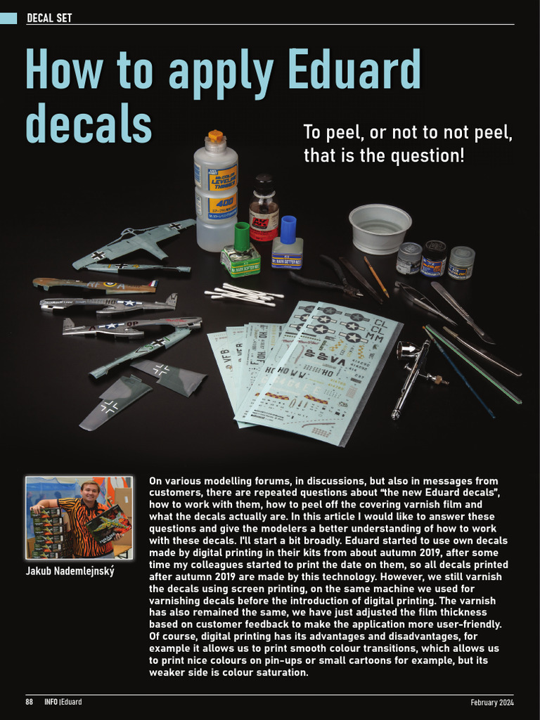 How To Apply Eduard Decals | PDF | Paint | Varnish