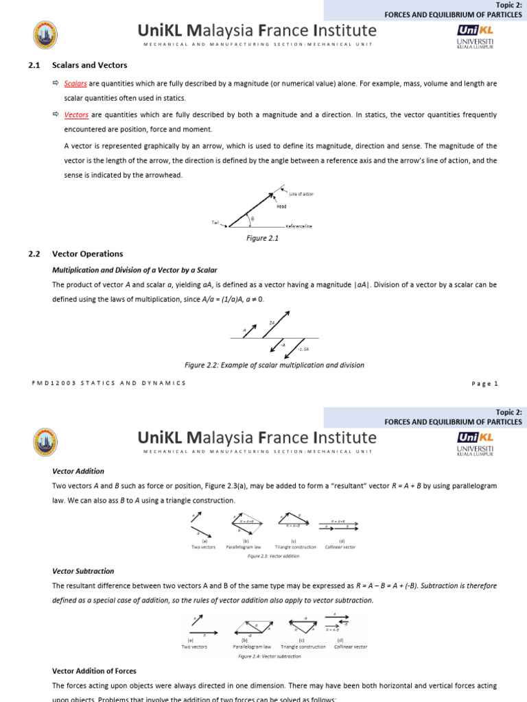 Forces and Equilibrium of Particles L | PDF | Force | Euclidean Vector