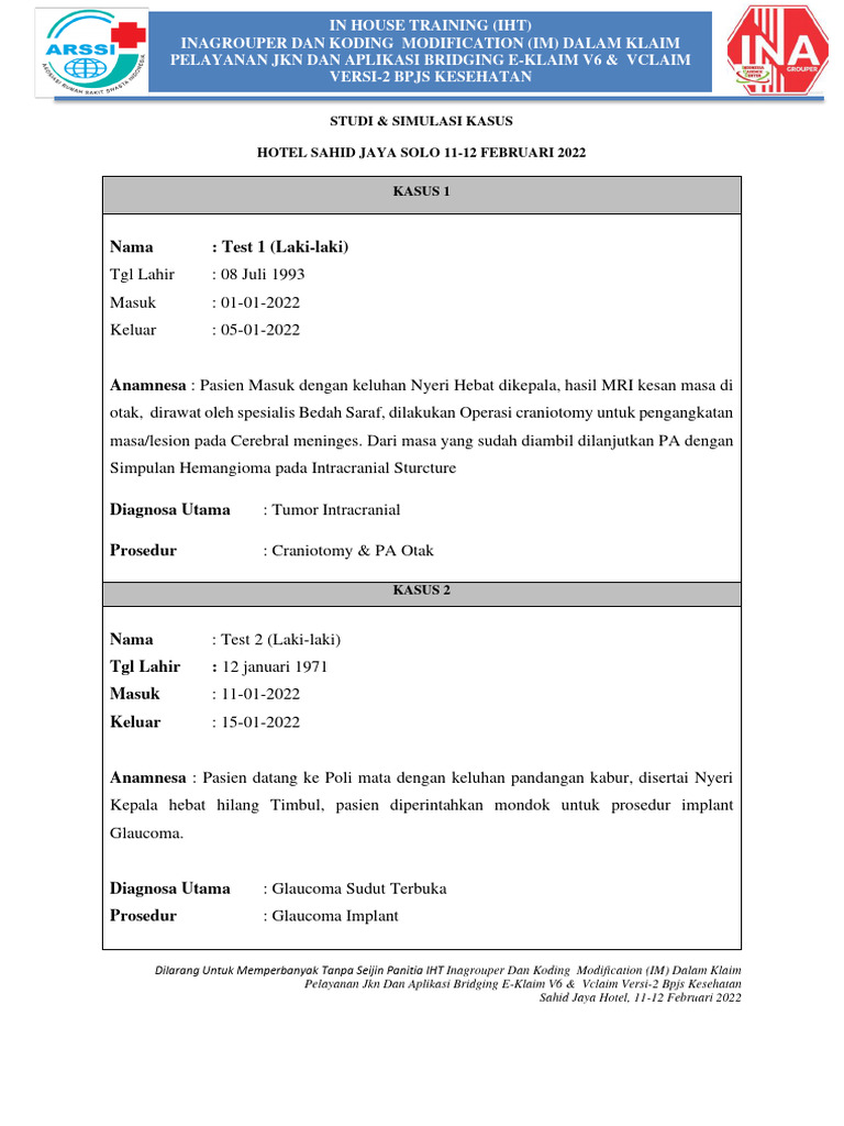 Studi Kasus Kodefikasi Indonesia Modifikasi Arsi Solo 11 12 Februari | PDF