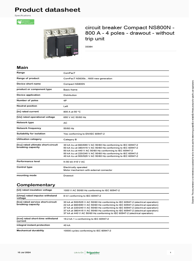 Schneider Electric_ComPacT-NS-new-generation_33384 | PDF | Alternating ...