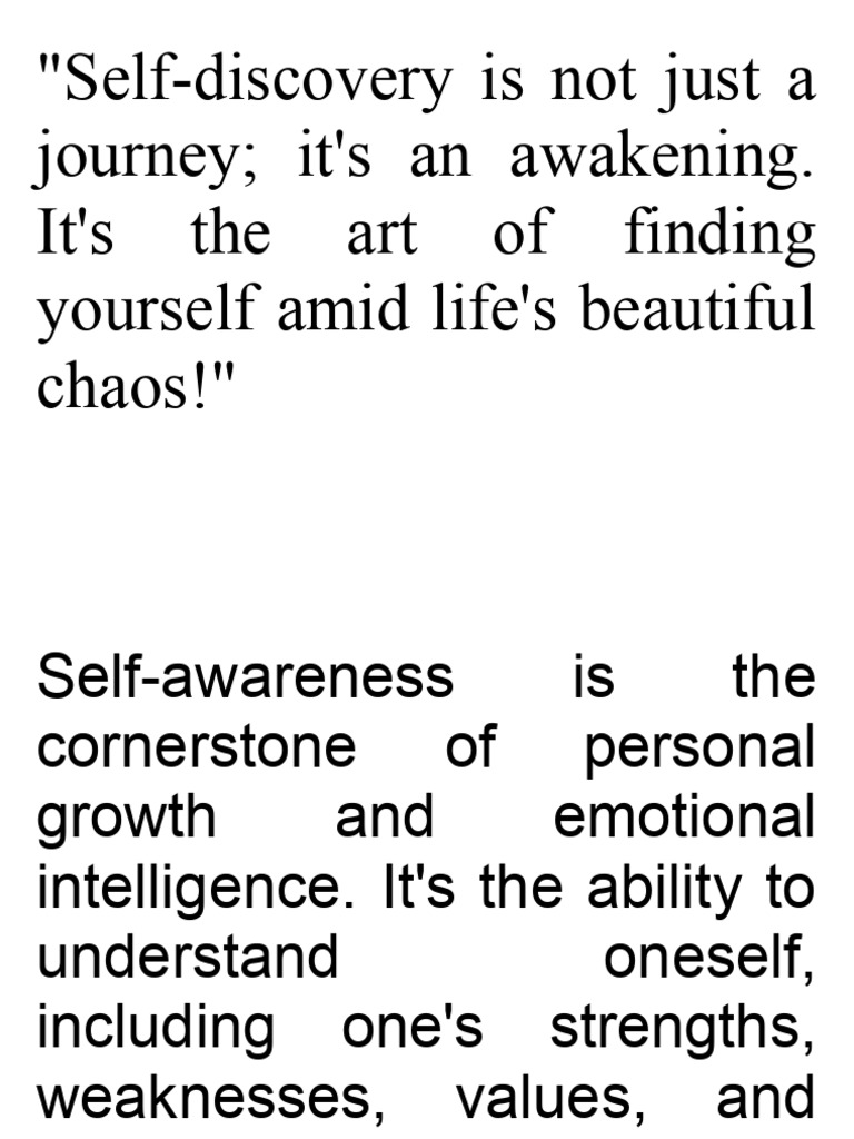 Self | PDF | Self Awareness | Awareness