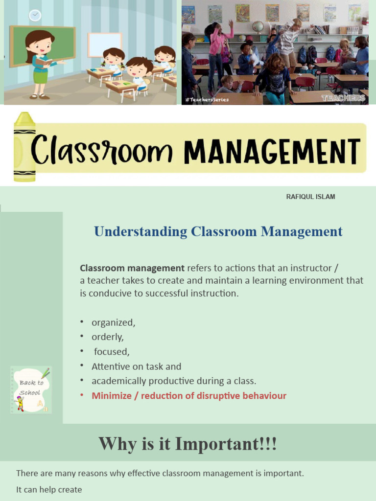 CLASS ROOM MANAGEMENT PPT New | PDF | Classroom Management | Teachers