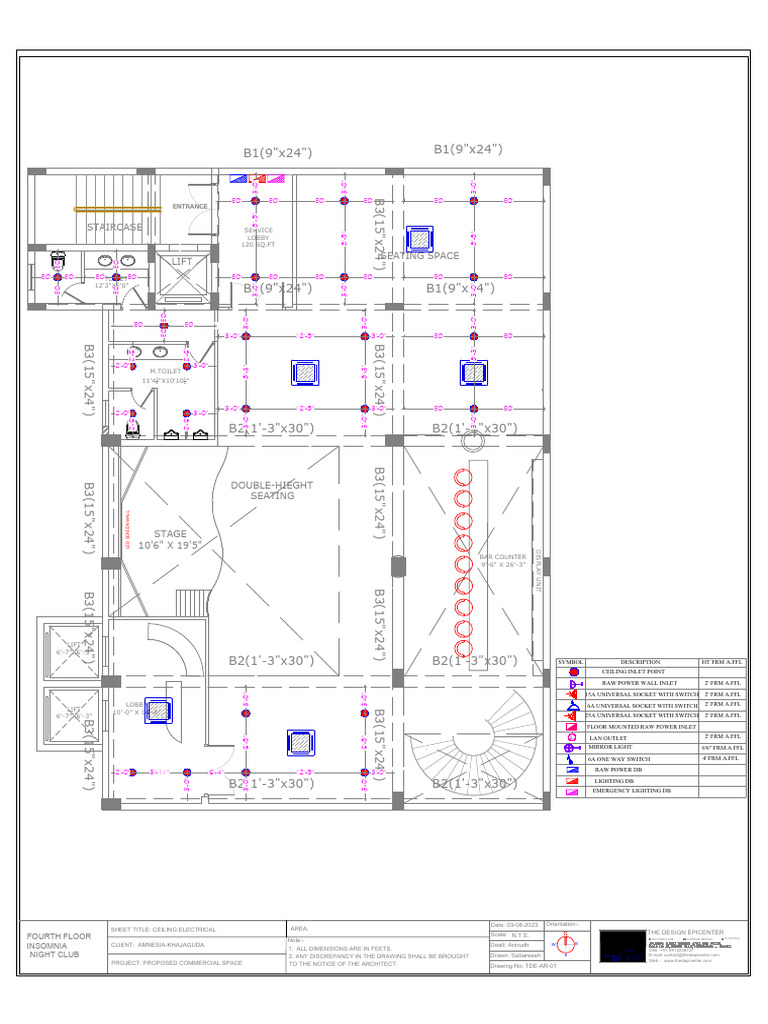 Proposed Electrical Layout for Nightclub | PDF | Buildings And Structures