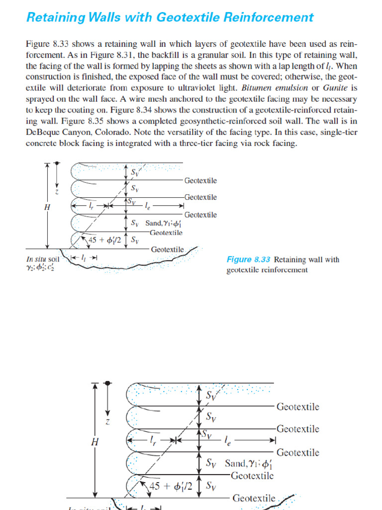 Geotextile For Retaining Wall | PDF