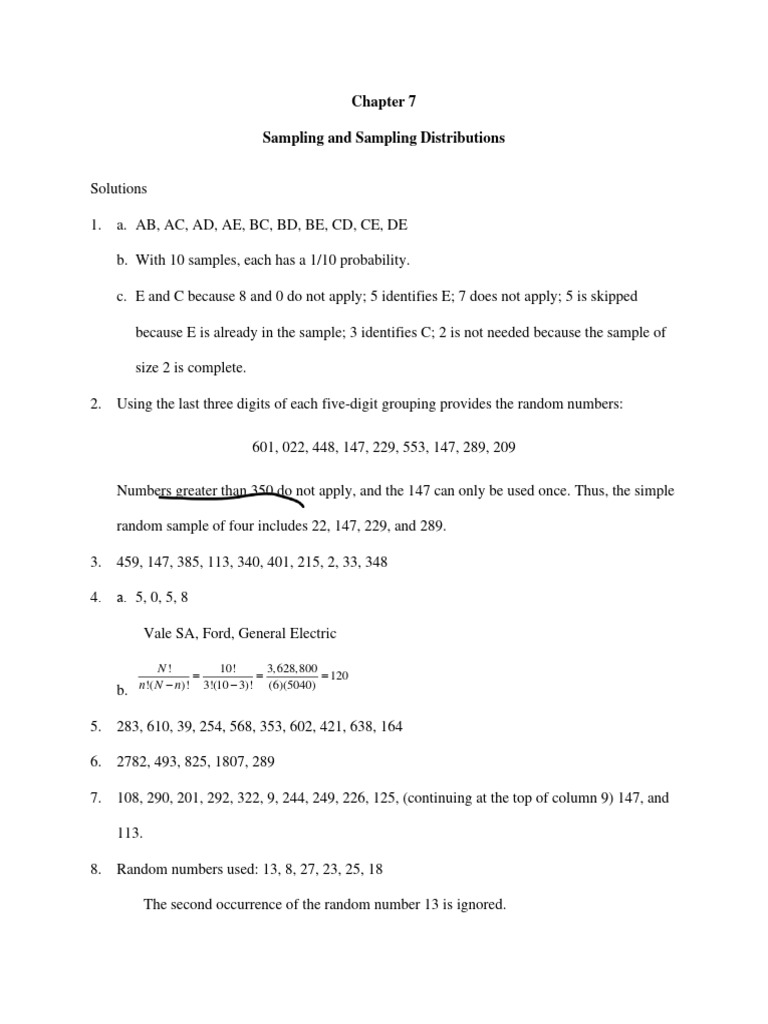 CH 7 | PDF | Standard Error | Normal Distribution