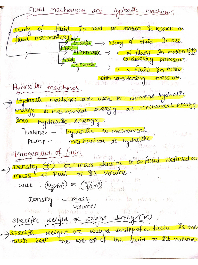 Fluid Mechanics and Hydrolic Machine | PDF