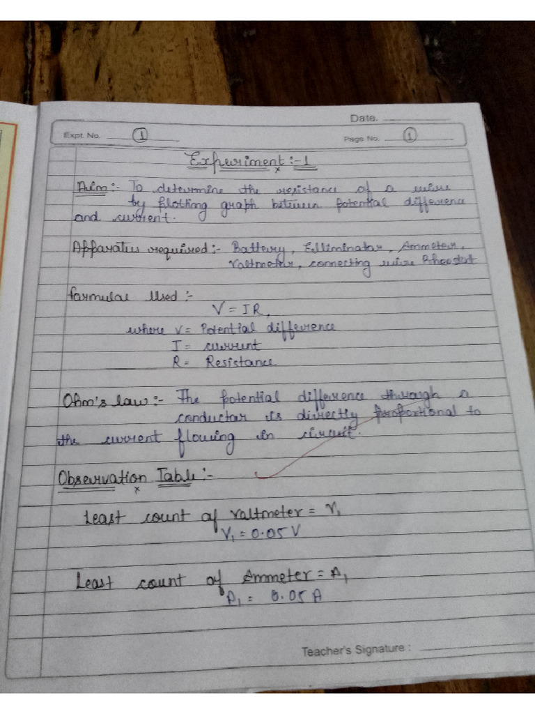 Physics Experiment File | PDF