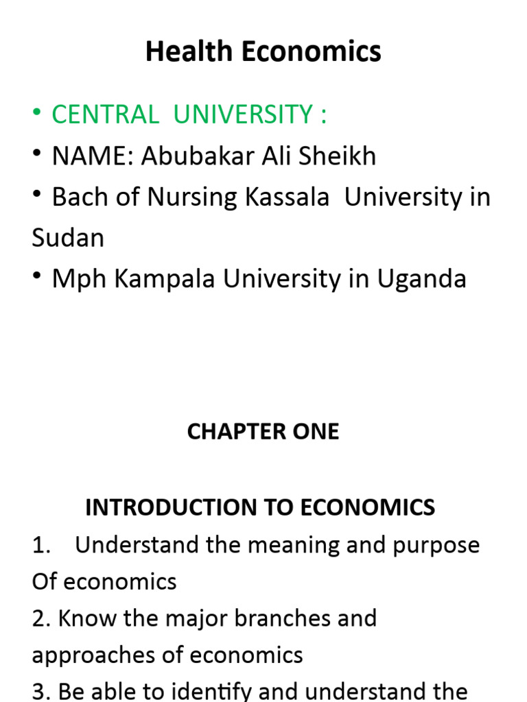 Introduction to Health Economics Basics | PDF | Economics | Macroeconomics