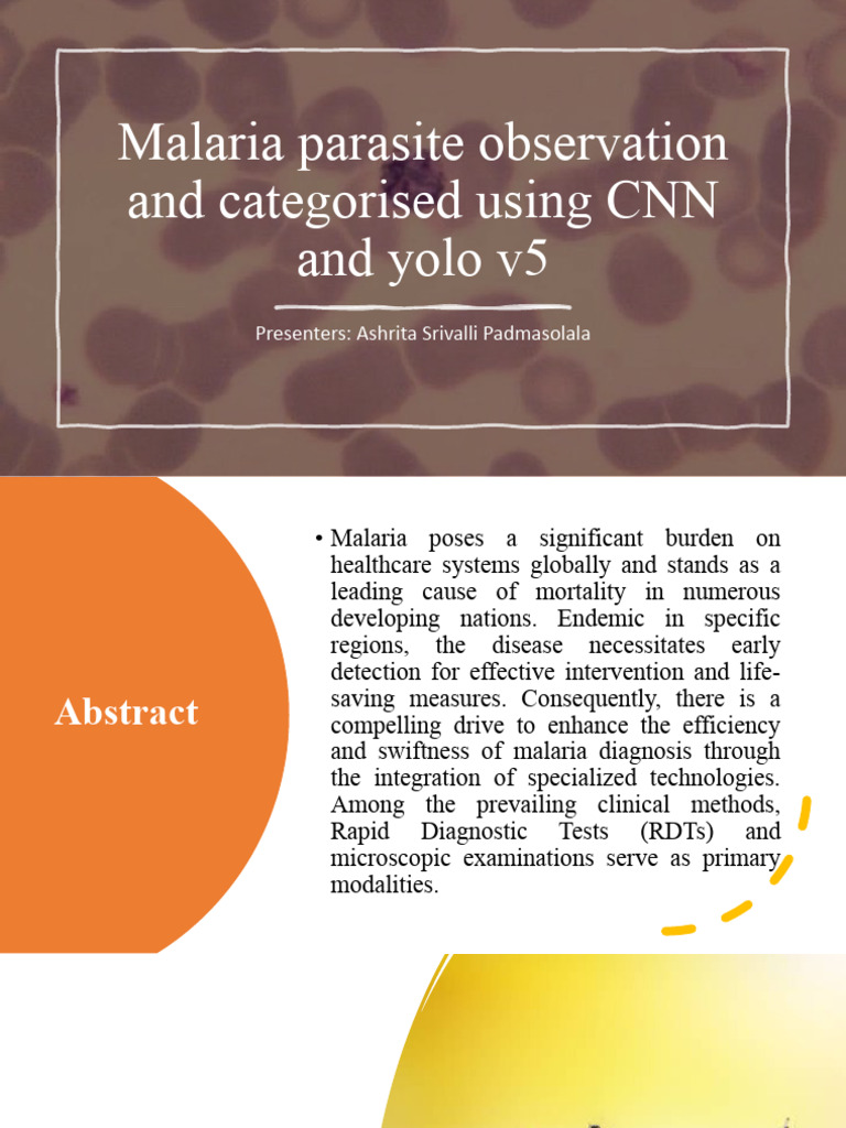Malaria Parasite Observation and Categorised Using CNN and Yolo v5 ...