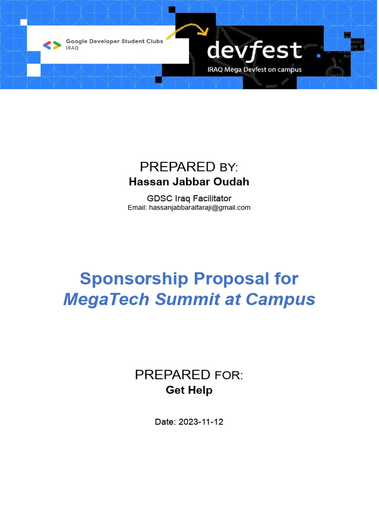 Proposal For Devfest On Campus | PDF | Collaboration | Brand