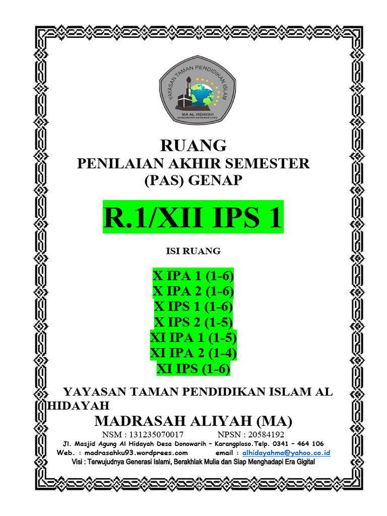 Nomor Ruang, Tempel Di Kaca | PDF