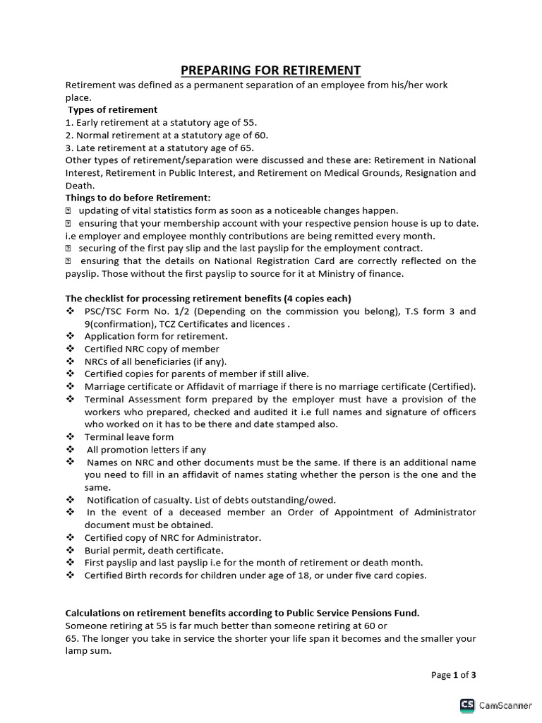 Retirement Preparation Guide | PDF | Retirement | Pension
