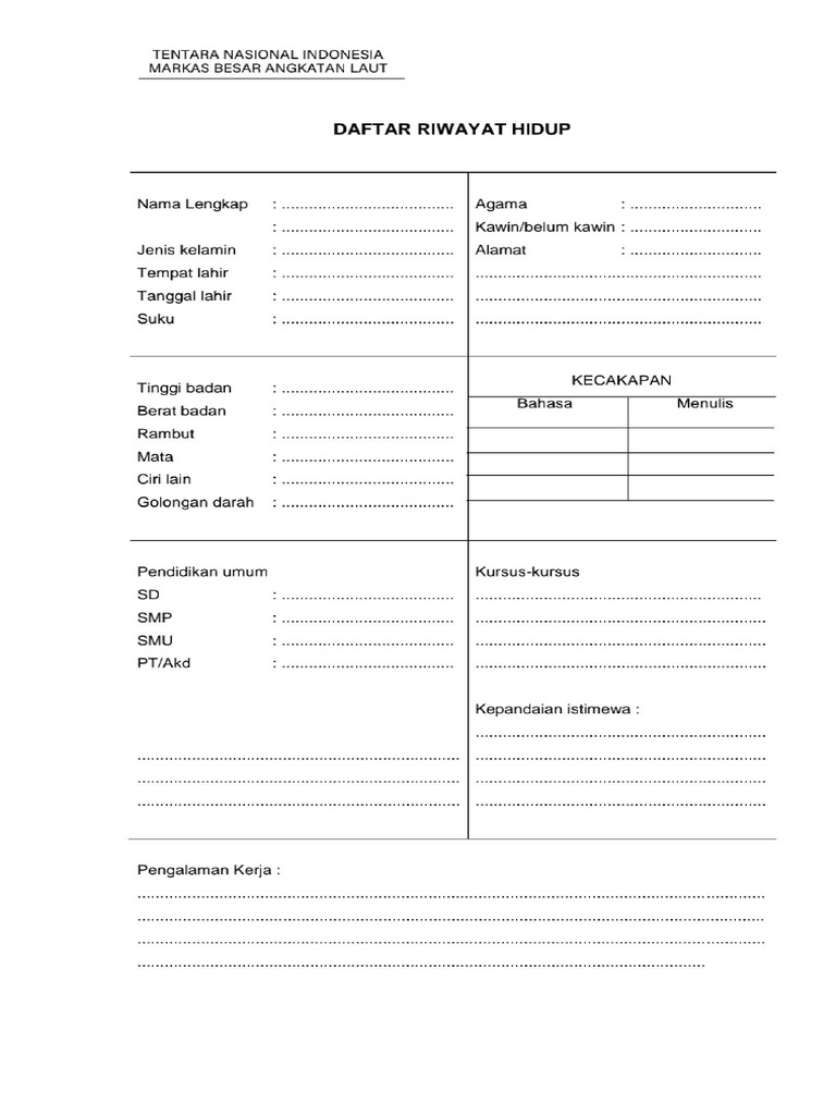 Blangko Administrasi | PDF