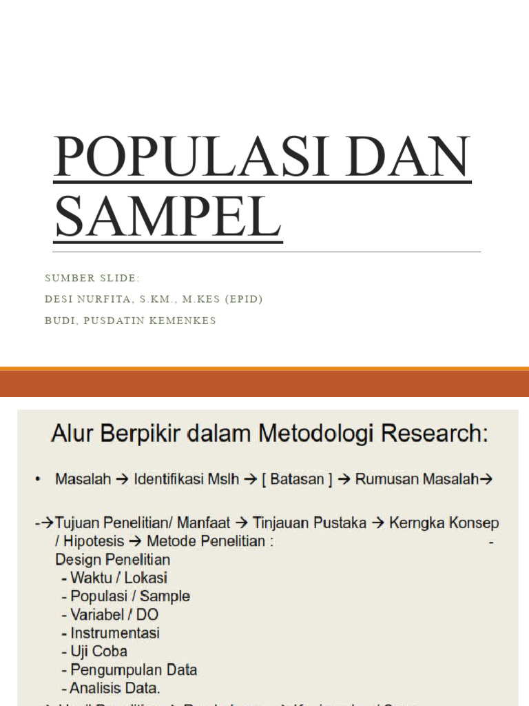 Part 9. Populasi Sample | PDF