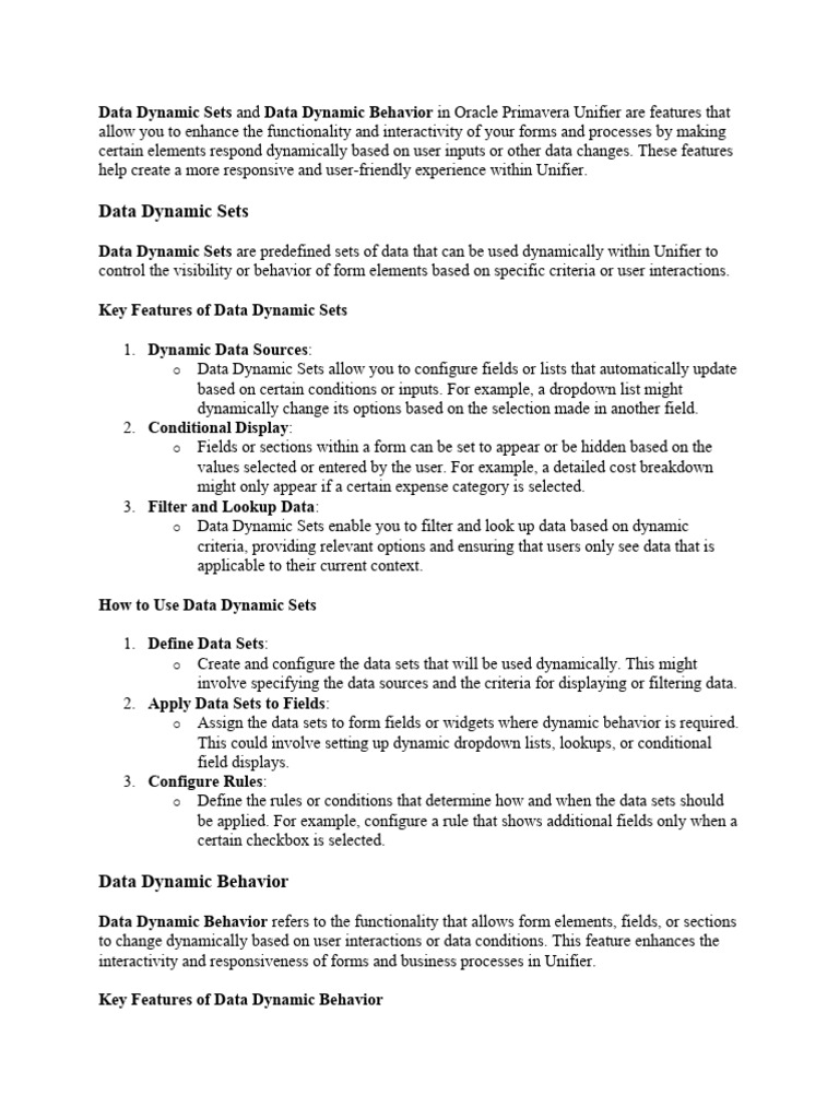 Dynamic Data Set | PDF | Usability | Interactivity