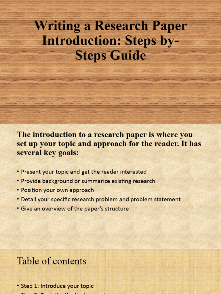 Guide to Writing a Research Paper Introduction | PDF | Social Media ...