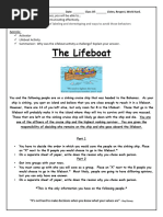 Lifeboat Dilemma Team Activity | PDF | Self-Improvement