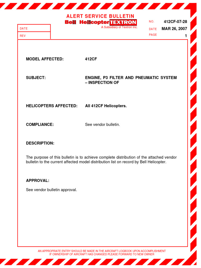 Alert Service Bulletin | PDF