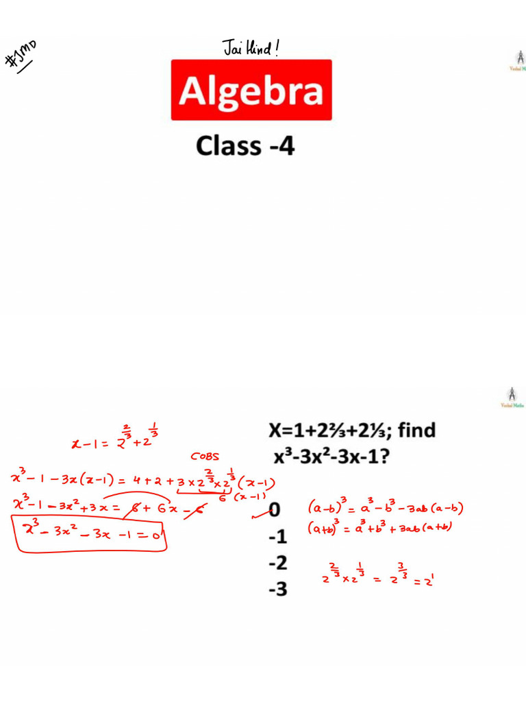 Class-4 Algebra Qa | PDF