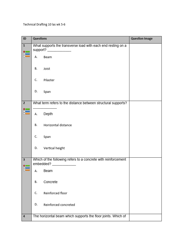 Technical Drafting 10 Las WK 5-6 | PDF | Beam (Structure) | Architectural Elements