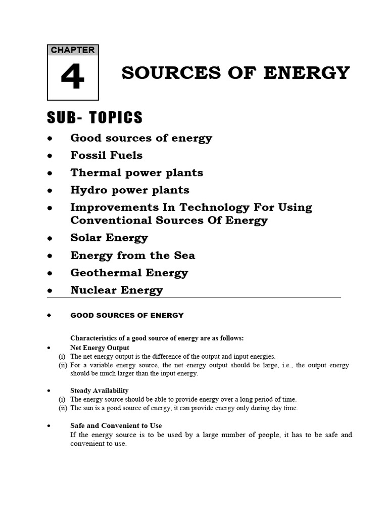 04_Sources of Energy | PDF | Energy Development | Nuclear Power