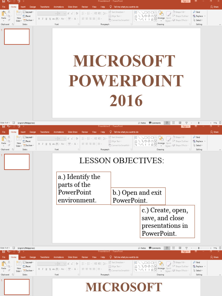 Ms. Powerpoint 2016 2 | PDF | Window (Computing) | Software