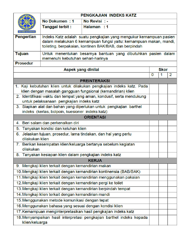 Sop Katz Index Pdf 6624