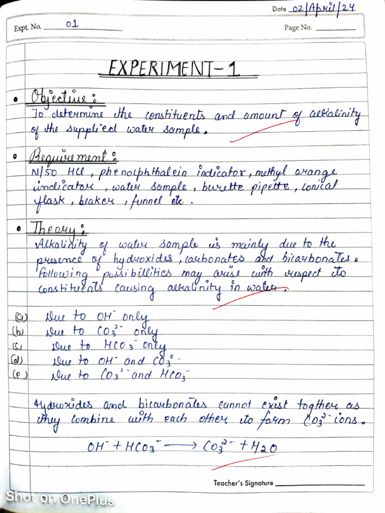 Chemistry (Experiment 1-10 ) | PDF