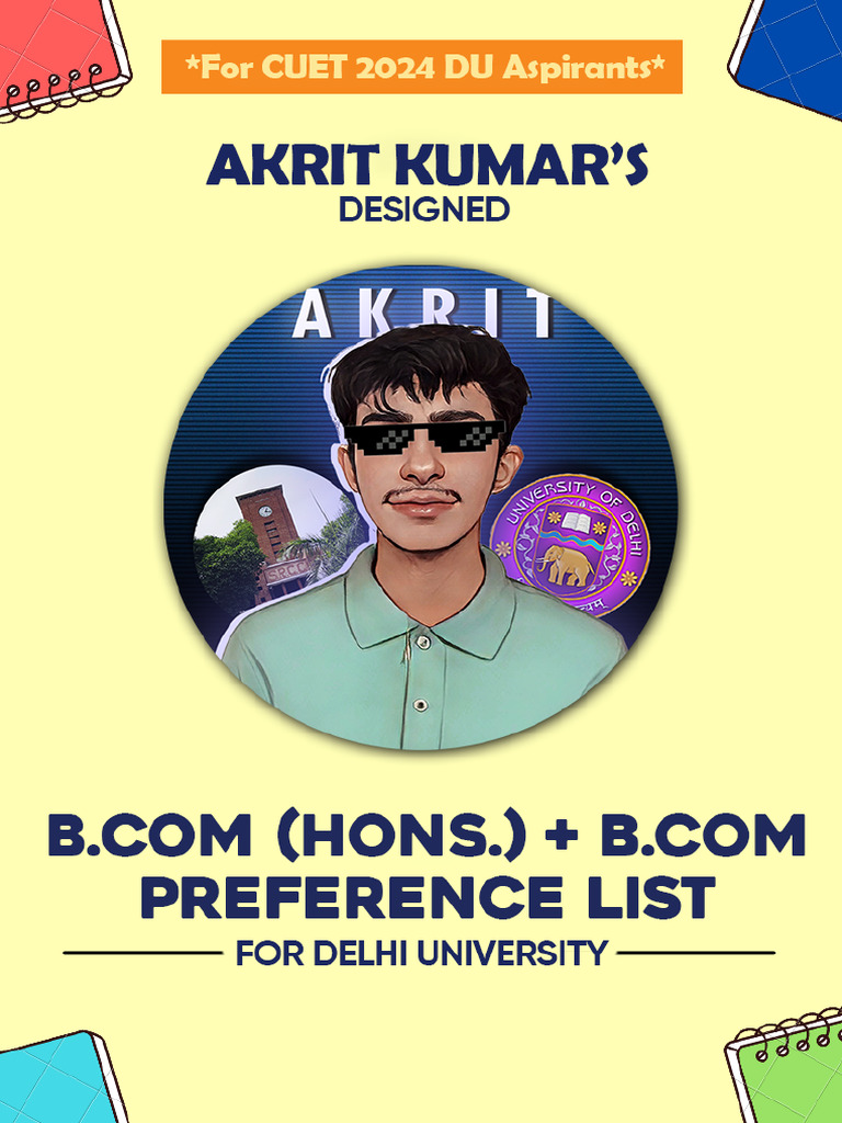 Hons - Bcom Progm Preference List | PDF