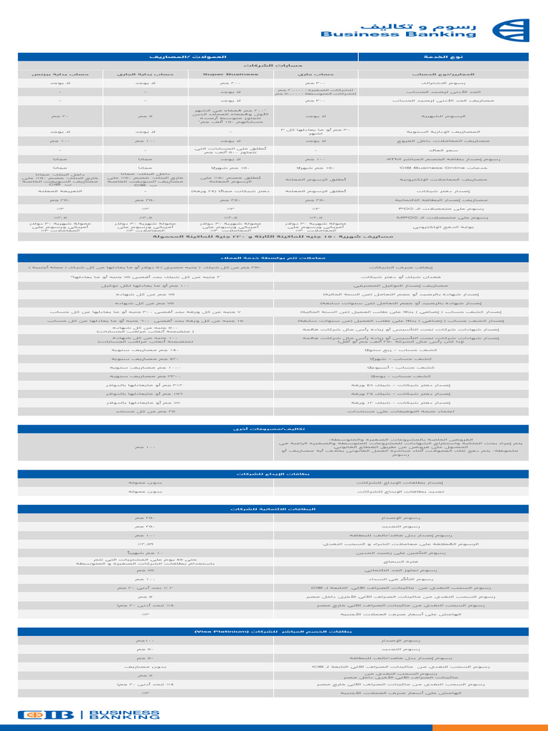 CIB Business Banking Service Ar | PDF