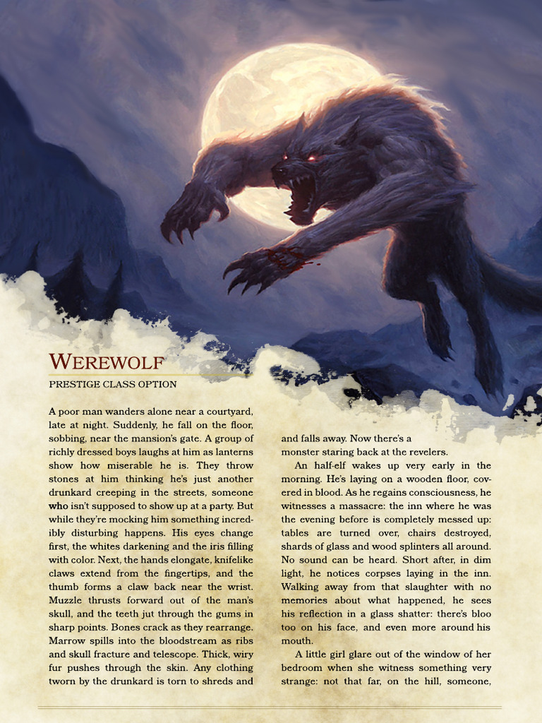 Werewolf Prestige Class | PDF