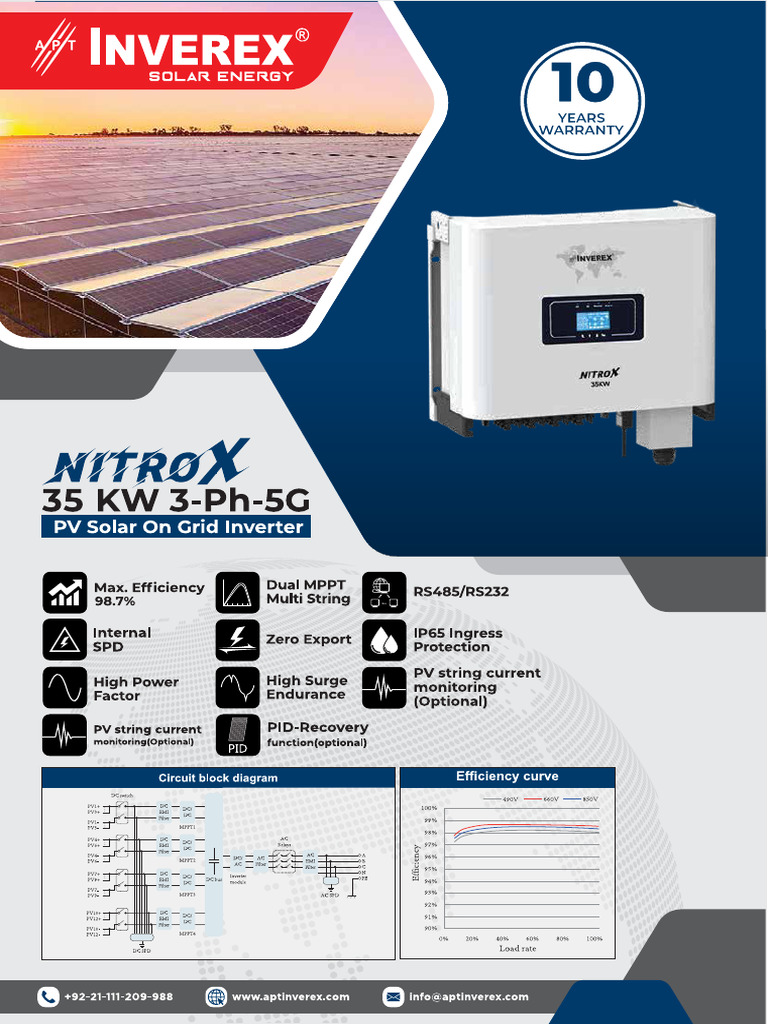 NITROX 35KW Inverter Specifications | PDF | Electricity | Electronic ...