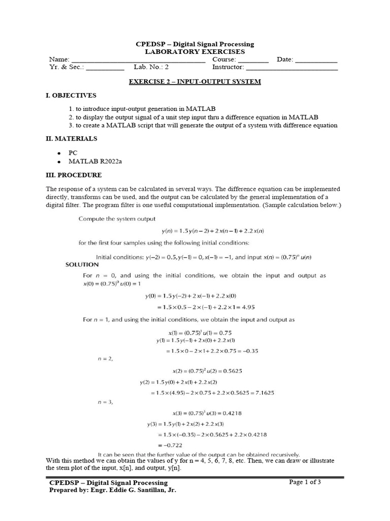 Lab 2 - Input Output System | PDF | Digital Signal Processing | Filter (Signal Processing)