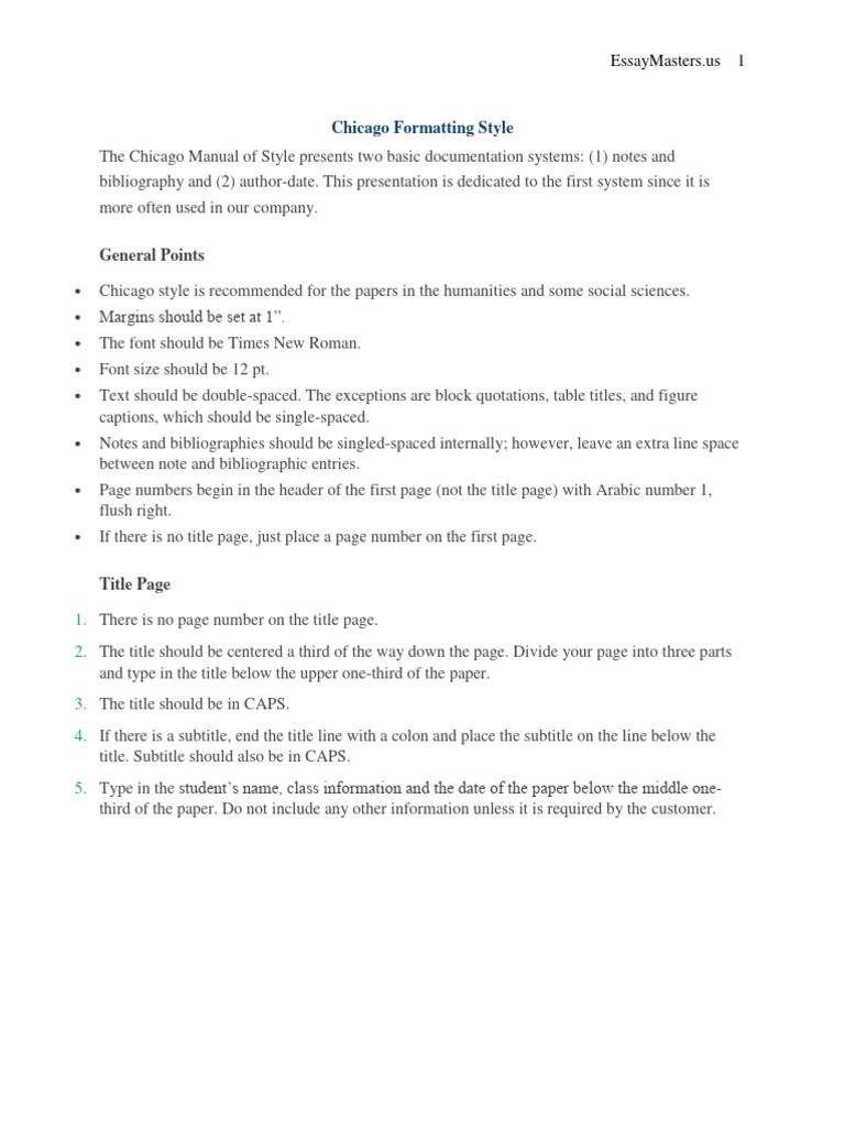 Chicago Formatting Style Guide | PDF | Note (Typography) | Citation