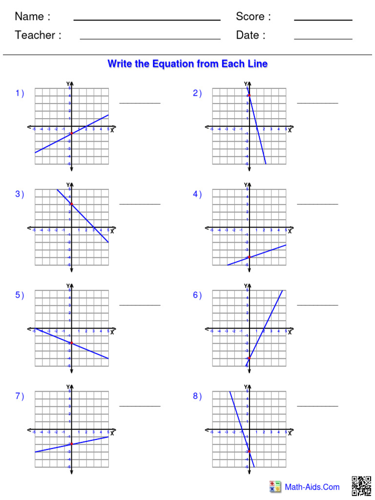 Graph To Eqn Math Aid Qnsand Ans | PDF | Mathematics